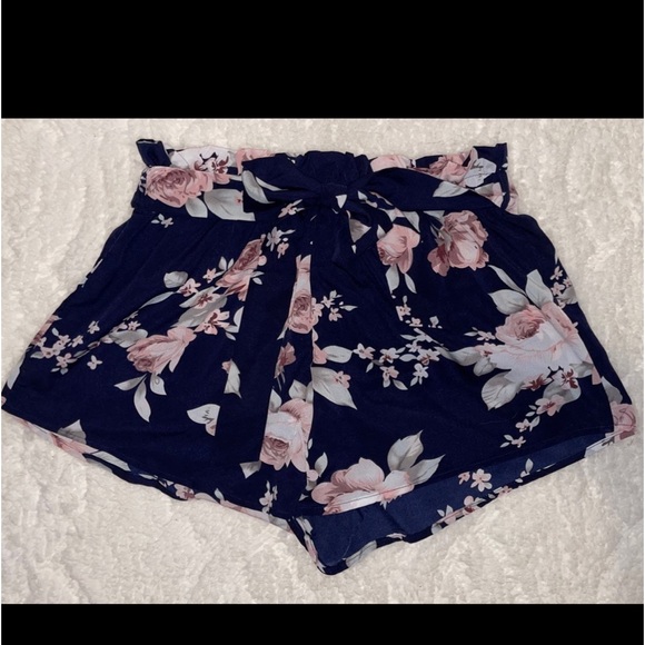 Shorts | Womens Amazon Dark Blue Floral Shorts L | Poshmark